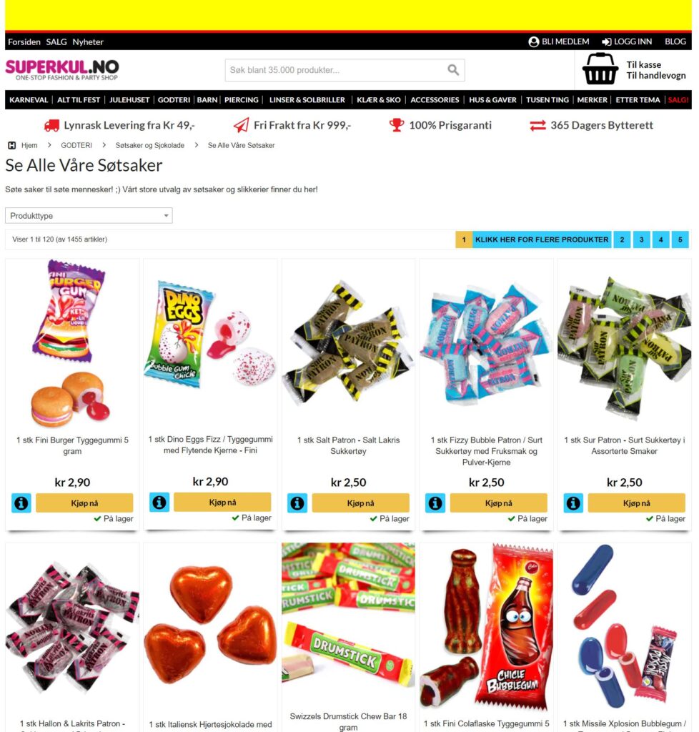 Her kjøper du godteri på nett billig fra søte nettbutikker