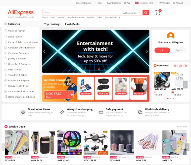 AliExpress - eButikker.no
