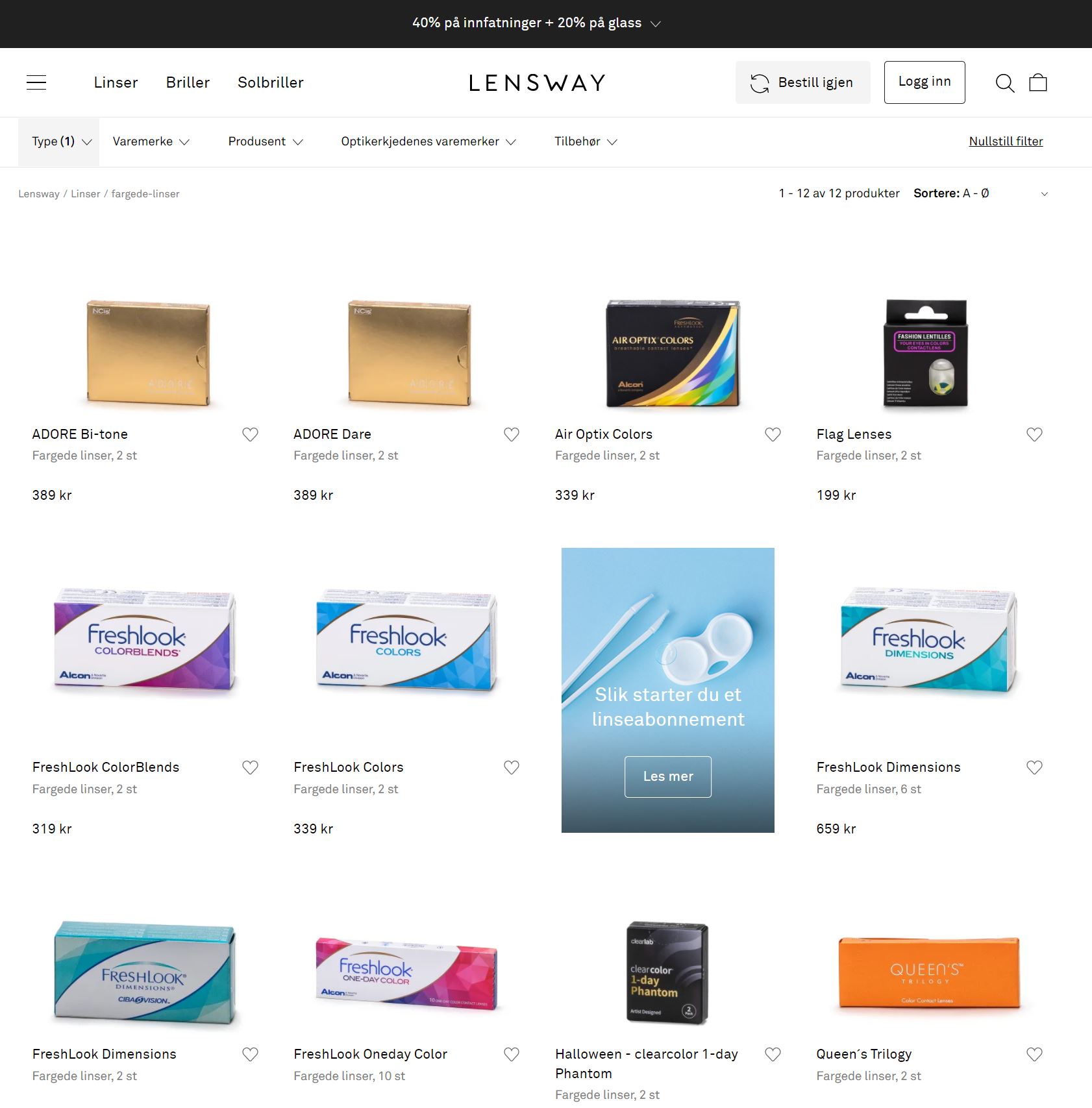 5 Nettbutikker med fargelinser til øynene