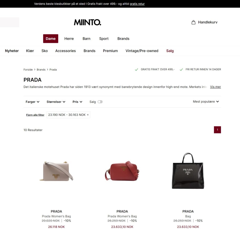 Miinto - eButikker.no